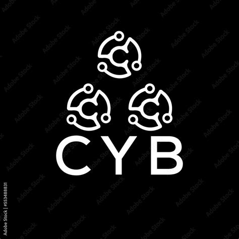 Cyb Letter Logo Cyb Best Black Background Vector Image Cyb Monogram Logo Design For
