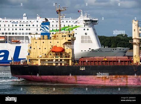 Shipping On The Maas Height Hoek Van Holland Freighter Stella Enguri