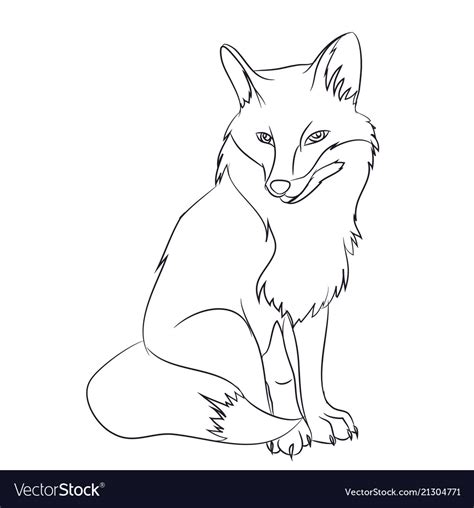 Fox Drawing Outline