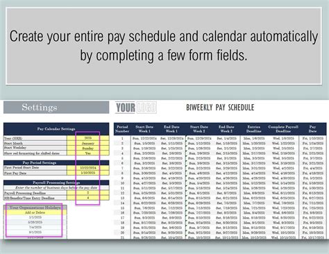 2025 Bi Weekly Payroll Calendar And Schedule Template Excel Download