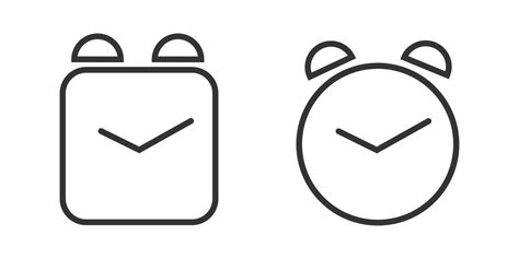 Alarm Clock Icon Table Clock Symbol Sign Device That Shows The Time Vector Vector