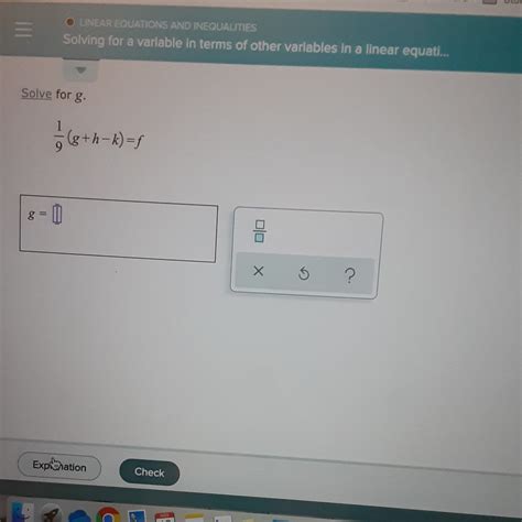Solved O LINEAR EQUATIONS AND INEQUALITIES Solving For A Chegg Com