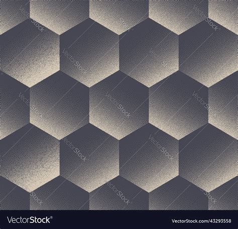 Honeycomb Structure Geometry Seamless Pattern Vector Image