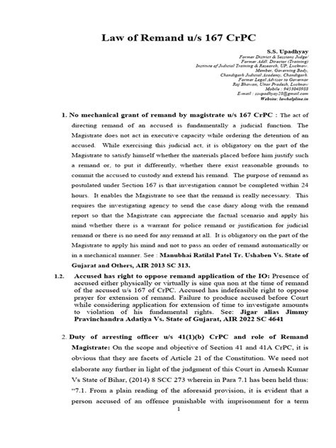 Remand Us 167 Pdf Bail Arrest