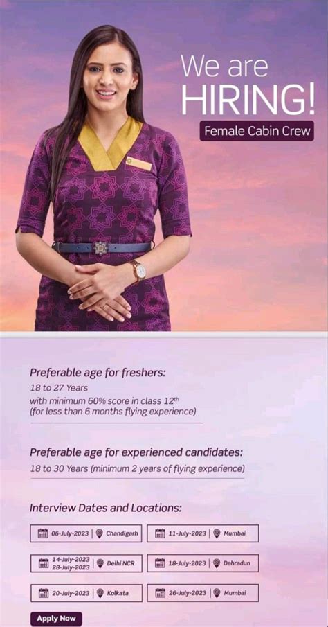 Satya Prakash On Linkedin Vistara Is Hiring Female Cabin Crew 4 Jul 23 Nagpur 6 Jul 23