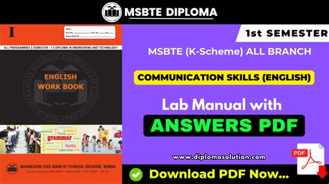 Msbte Communication Skills English Lab Manual Answers Pdf Msbte Diploma 311303 K Scheme Pdf