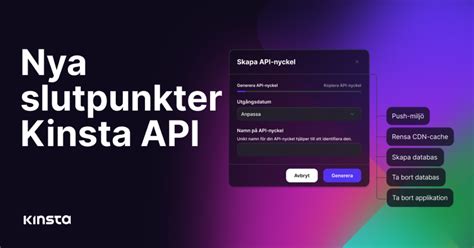 Presenterar Nya Slutpunkter För Kinstas Api Kinsta®
