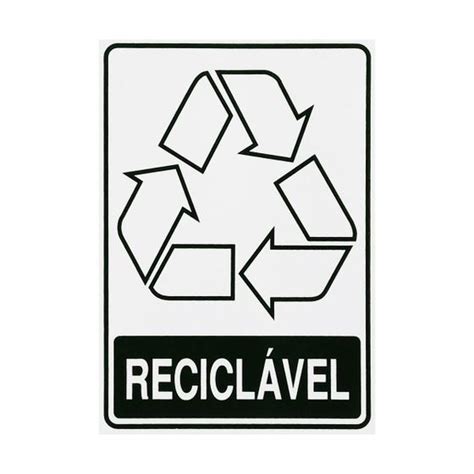 Adesivo De Sinalização Lixo Reciclável 15x20 Acesso S 246 F9e Placa