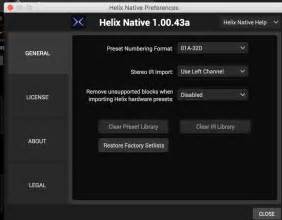 Resetting Factory Presets In Helix Native Helix Native Line 6 Community
