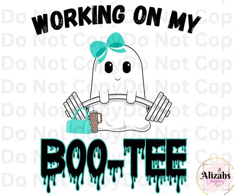 Working On My Boo Tee Funny Halloween Ghost Shirt Cute Png Sublimation