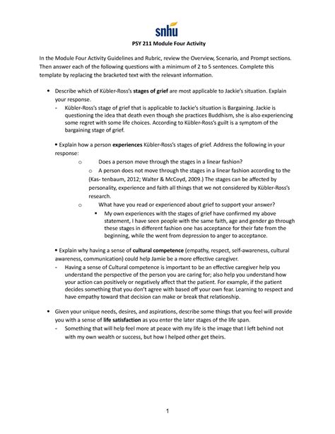 PSY Module Four PSY General PSY Module Four Activity In The Module Four Activity