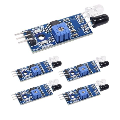Weideer 5pcs Ir Infrared Obstacle Avoidance Sensor Module Reflective