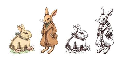 Rabbit Drawing Reference Vector Art Icons And Graphics For Free Download