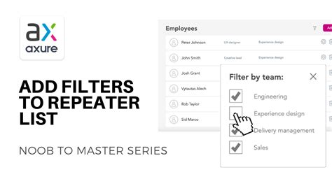 Axure Add Multiple Filters To A Repeater List Vaexperience