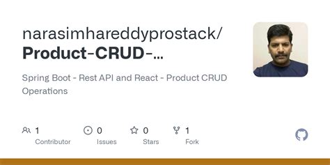Github Narasimhareddyprostack Product Crud Springboot React Spring Boot Rest Api And React