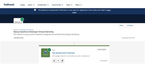 Salesforce Trailhead Neevasintern2024 Internship Sfdc Developer Apex Lwc