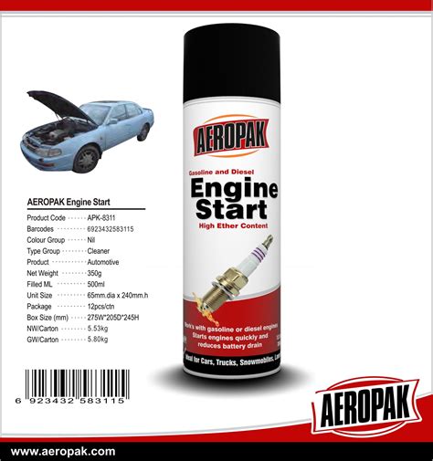 Low Temperature Start Starting Fluid Engine Starter Low Temperature Starter And Quick Start Fluid