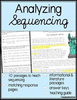 Sequence Sequence Of Events Reading Passages Graphic Organizer