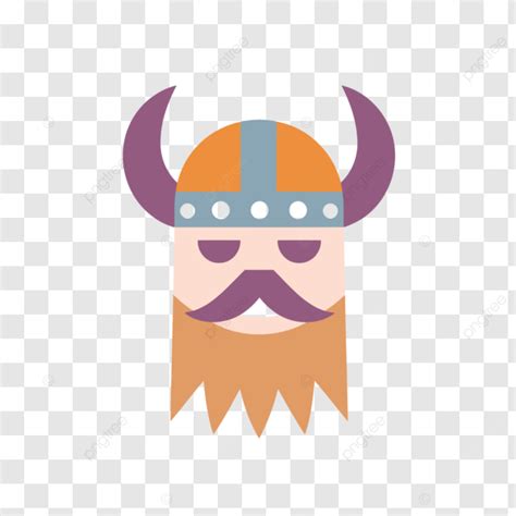 바이킹 캐릭터 수염과 수염에 대한 아이콘 그림 벡터 흰색 배경에 바이킹의 단순한 다채로운 아이콘 그림자 없음 작은 프레임 중앙 Png 일러스트 및 벡터 에 대한 무료
