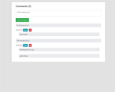 Comment Box In Angular 6
