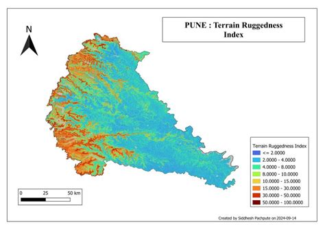 Gis Qgis Terrainruggedness Geography Mapping