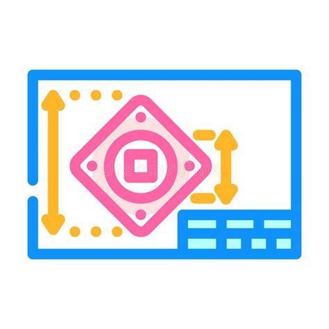 2d Drafting Architectural Drafter Color Icon Vector Illustration Stock Vector Illustration Of