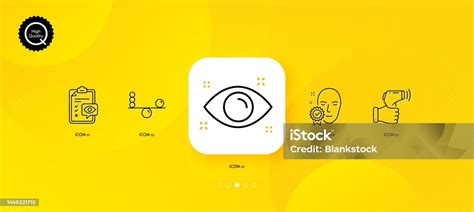 얼굴 확인 눈 체크리스트 및 균형 최소 라인 아이콘 웹 응용 프로그램 인쇄용 벡터 개념에 대한 스톡 벡터 아트 및 기타 이미지 개념 검안사 검증 Istock