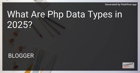 What Are Php Data Types In 2025