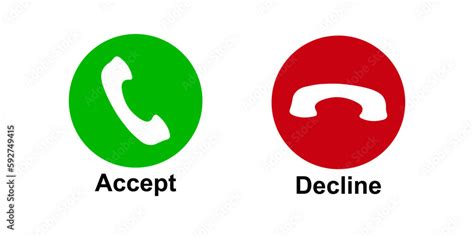phone call button icon answer and decline phone call buttons accept