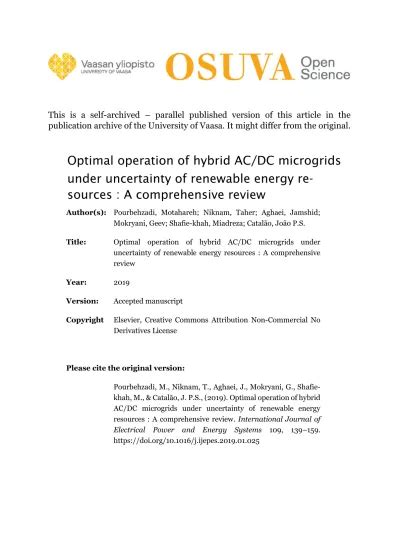 Acdc Power Flow Optimal Operation Of Hybrid Acdc Microgrids Under