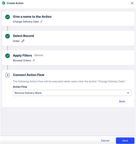 creating an action in the knowledge model