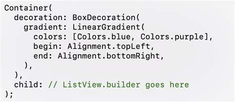 Flutter What Is The Best Way To Implement A Linear Gradient