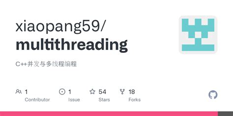 Multithreading第二节cpp At Master · Xiaopang59multithreading · Github