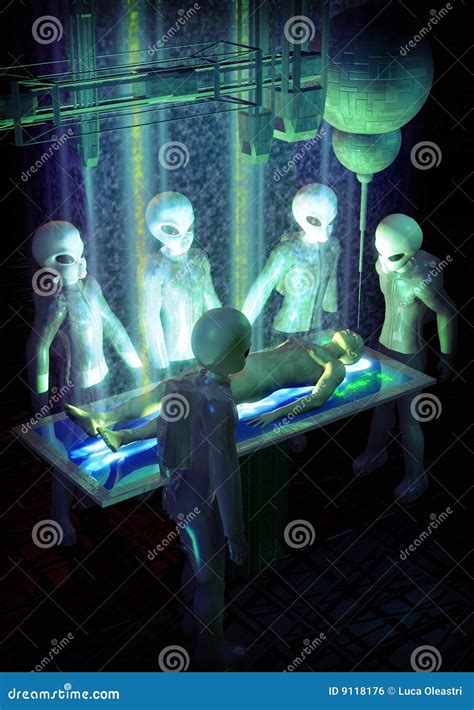 Alien Abduction Stock Illustration Illustration Of Illustrated 9118176