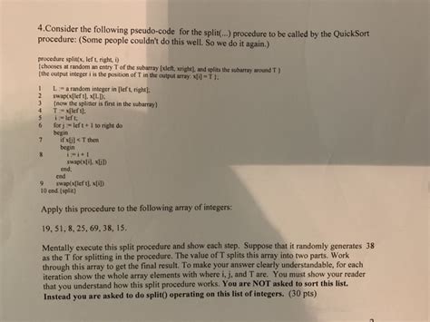 solved 4 consider the following pseudo code for the