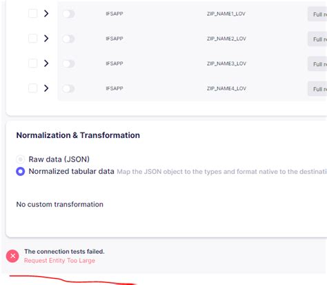 source oracle cant save connection error request entity too large · issue 22631
