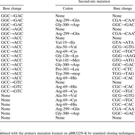 Effect Of A Primary Mutation And A Second Site Suppressor Mutation On