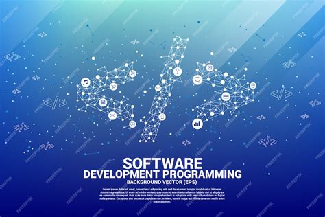 Premium Vector Polygon Software Development Programming Tag With Dot