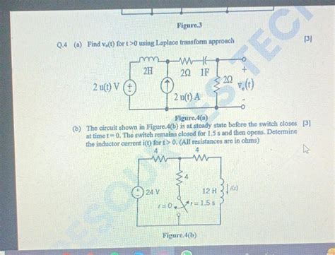 solved figure 3 2 4 a find vσ t for t 0 using laplace