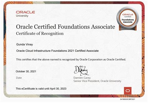 Vinay Kumar On Linkedin Dba Oraclecloudinfrastructure Oraclecertified Oracleuniversity
