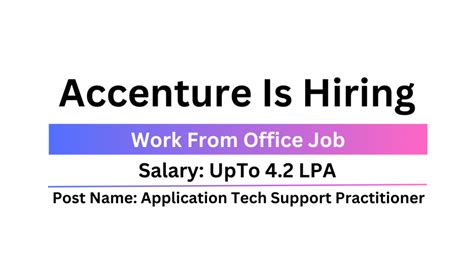 Accenture Is Hiring For Application Tech Support Practitioner Any Graduate Job Work From