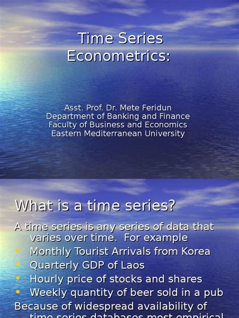 Time Series Pdf Vector Autoregression Autoregressive Integrated