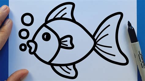 Cómo Dibujar Un Pez Fácil Paso A Paso Para Niños Dibujo De Pez