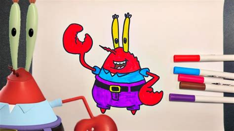 How To Draw Mr Krabs From Spongebob Squarepants Easy Tutorial Youtube
