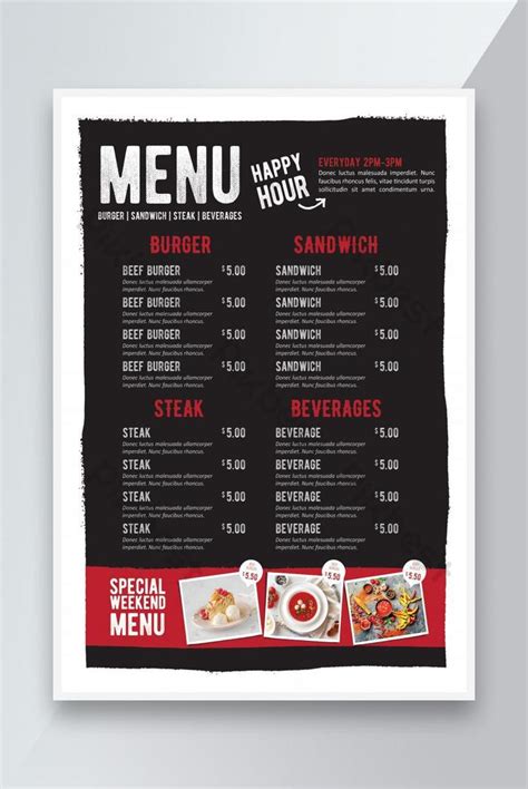 Blackboard Food Menu Template Psd Free Download Pikbest