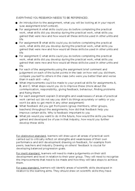 Unit 2 Assignment D Applied Science Btec Pearsons EVERYTHING YOU RESEARCH NEEDS TO BE Studocu