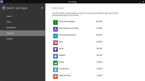 How To See The Size Of Metro Apps In Windows 8