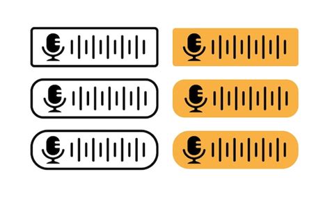Premium Vector Voice Line Icon Mike Mouthpiece Transmitter Voice
