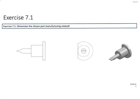 Exercise 71 Exercise 71 Dimension The Shown Part
