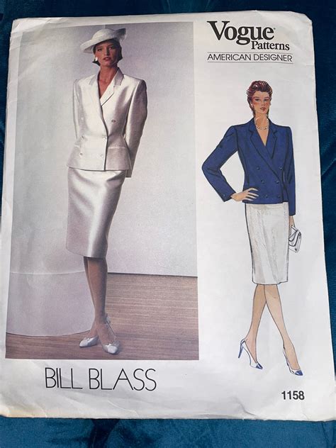 Vintage American Designer Vogue Patterns 1158 Bill Blass 2283 Calvin